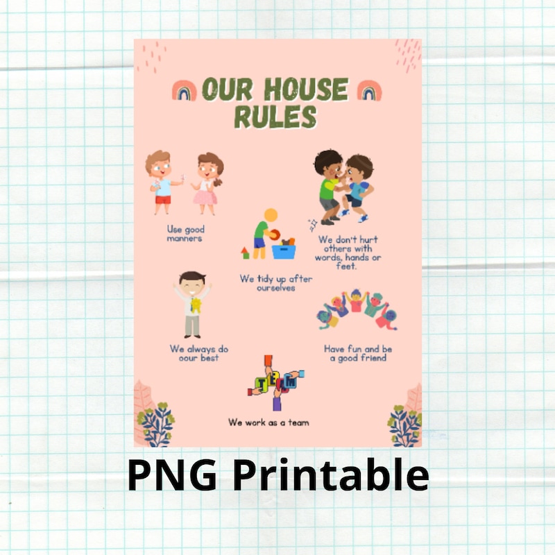 House Rules Poster - Etsy