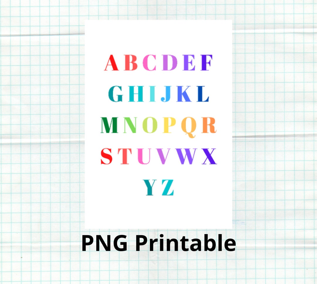 Alphabet Printable Poster Arty Uppercase Alphabet, Alphabet Letters ...