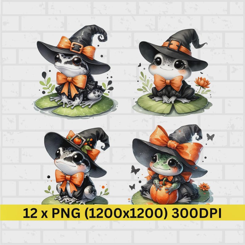 Halloween Stamps Clipart Bundle Spooky Ghosts, Pumpkins, Witch Hats ...