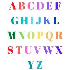 Alphabet Alphabet Poster Uppercase Alphabet Arty Alphabet - Etsy