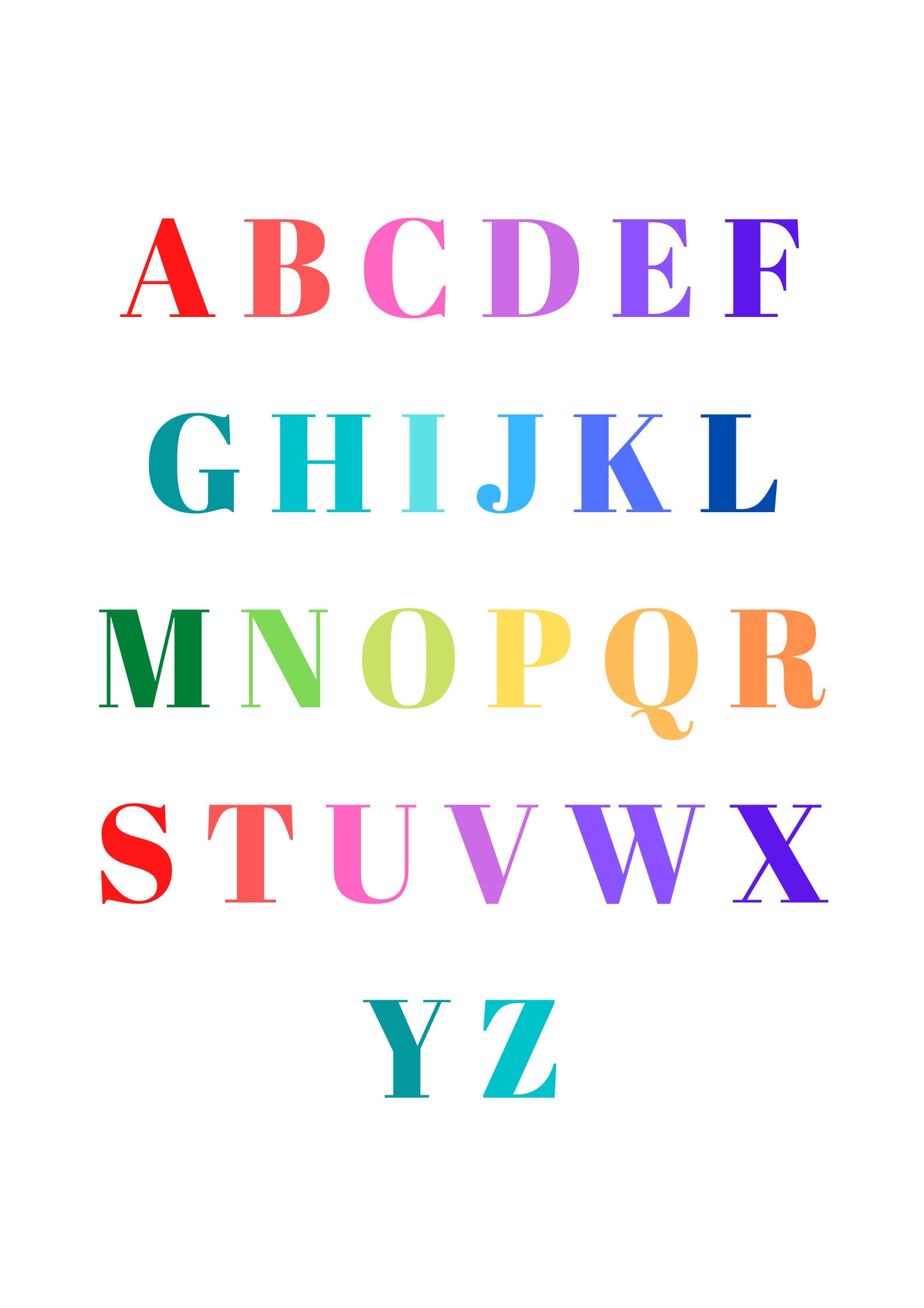 Alfabeto Póster del alfabeto Alfabeto mayúscula Alfabeto - Etsy México