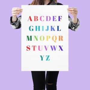 Alphabet Alphabet Poster Uppercase Alphabet Arty Alphabet - Etsy