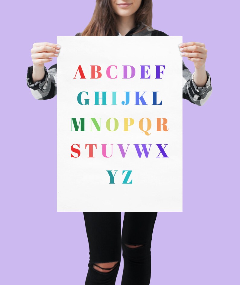 Alphabet Poster, Arty Alphabet Letters, Teaching Resource Pre-k - Etsy
