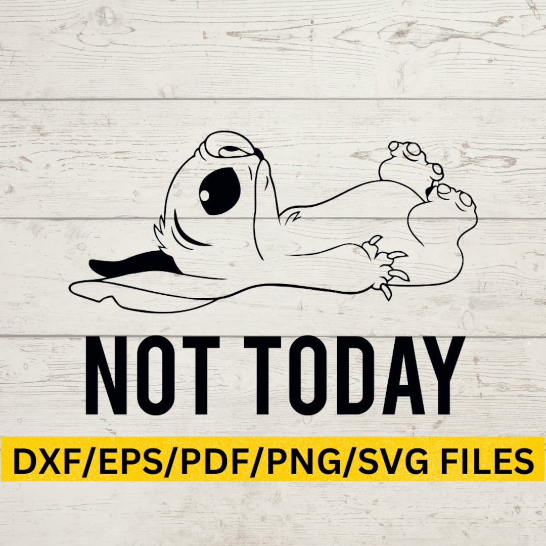 Not Today SVG, Not Today Png, Stitch Tumbler Svg, Stitch Sublimation ...