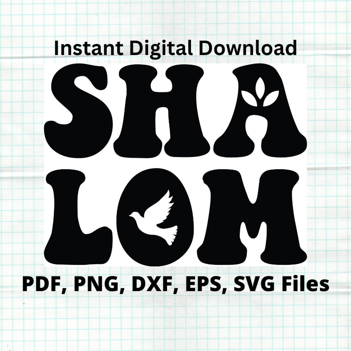 Shalom Shalom SVG Peace Sign SVG Peace Svg Peaceful Svg - Etsy