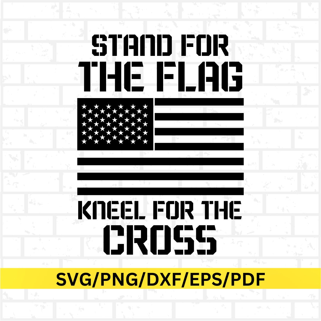 American Flag With Cross SVG Stand for the Flag 4th of July SVG ...