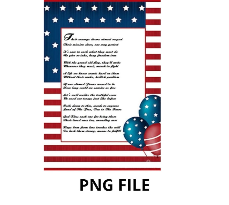 Independence Day Poem Instant Download for Commercial - Etsy