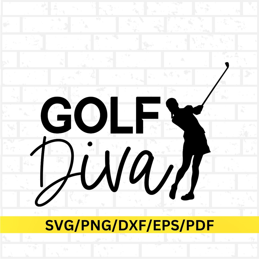 Golf Diva, Ladies Golf Design Png - Etsy