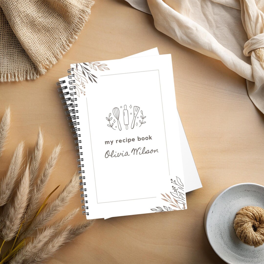Personalised Recipe Book A5 Recipe Book Cooking Lover Present Gift for ...