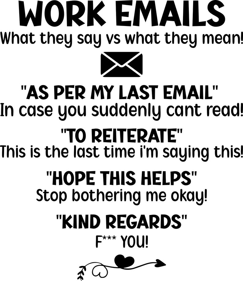 Work SVG Funny Work SVG Office Humor Email SVG per My Last - Etsy