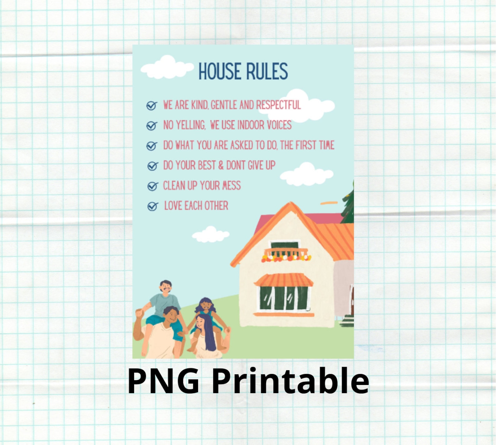 House Rules Printable PNG, House Rules Sign, House Rules Poster, Rules ...