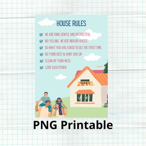 House Rules Printable PNG, House Rules Sign, House Rules Poster, Rules ...