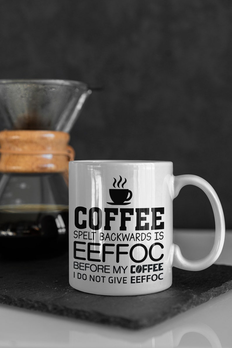 Coffee Spelt Backwards is Eeffoc SVG Coffee Lovers Effoc - Etsy