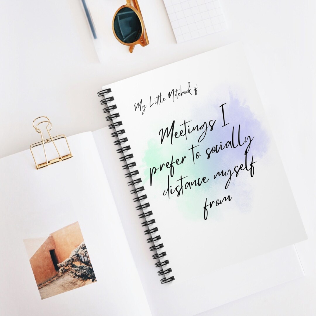 Meeting Notes Notebook, Office Notepad Funny Notebook Gift, Meetings ...