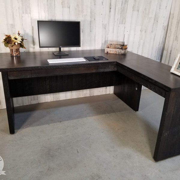 Custom L Shaped Wood Desks - Etsy