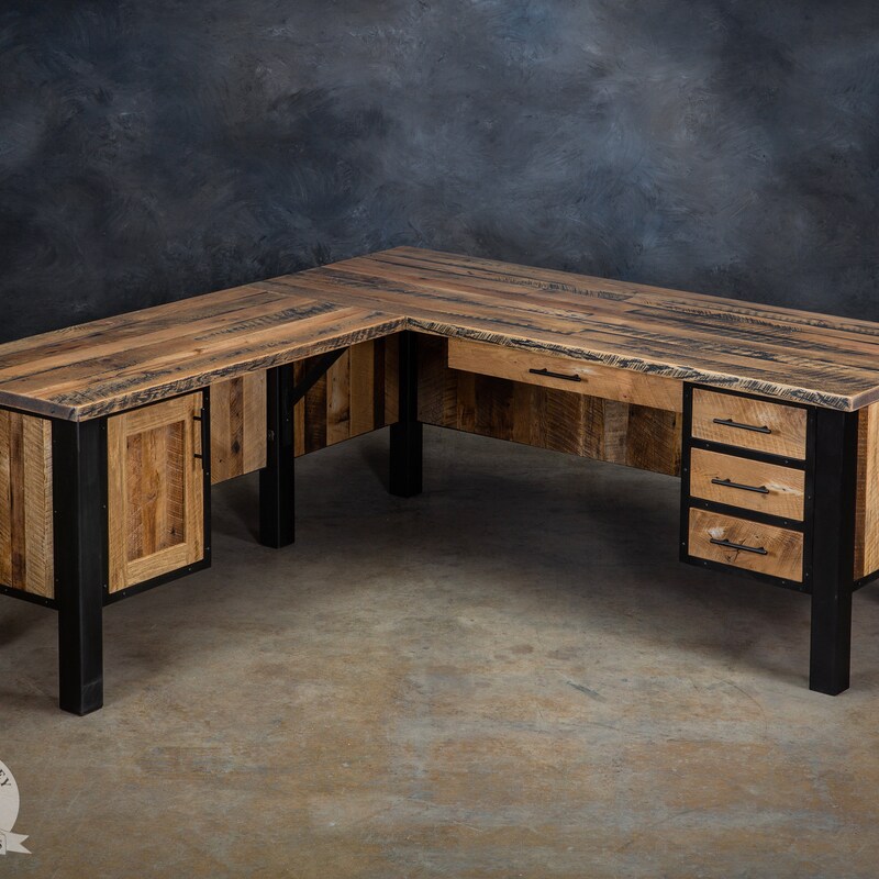Reclaimed Wood Office Furniture - Etsy