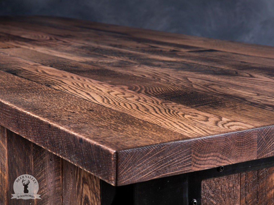 Barnwood L-shaped Desk, Rustic Corner Desk, Reclaimed Wood Office Desk ...