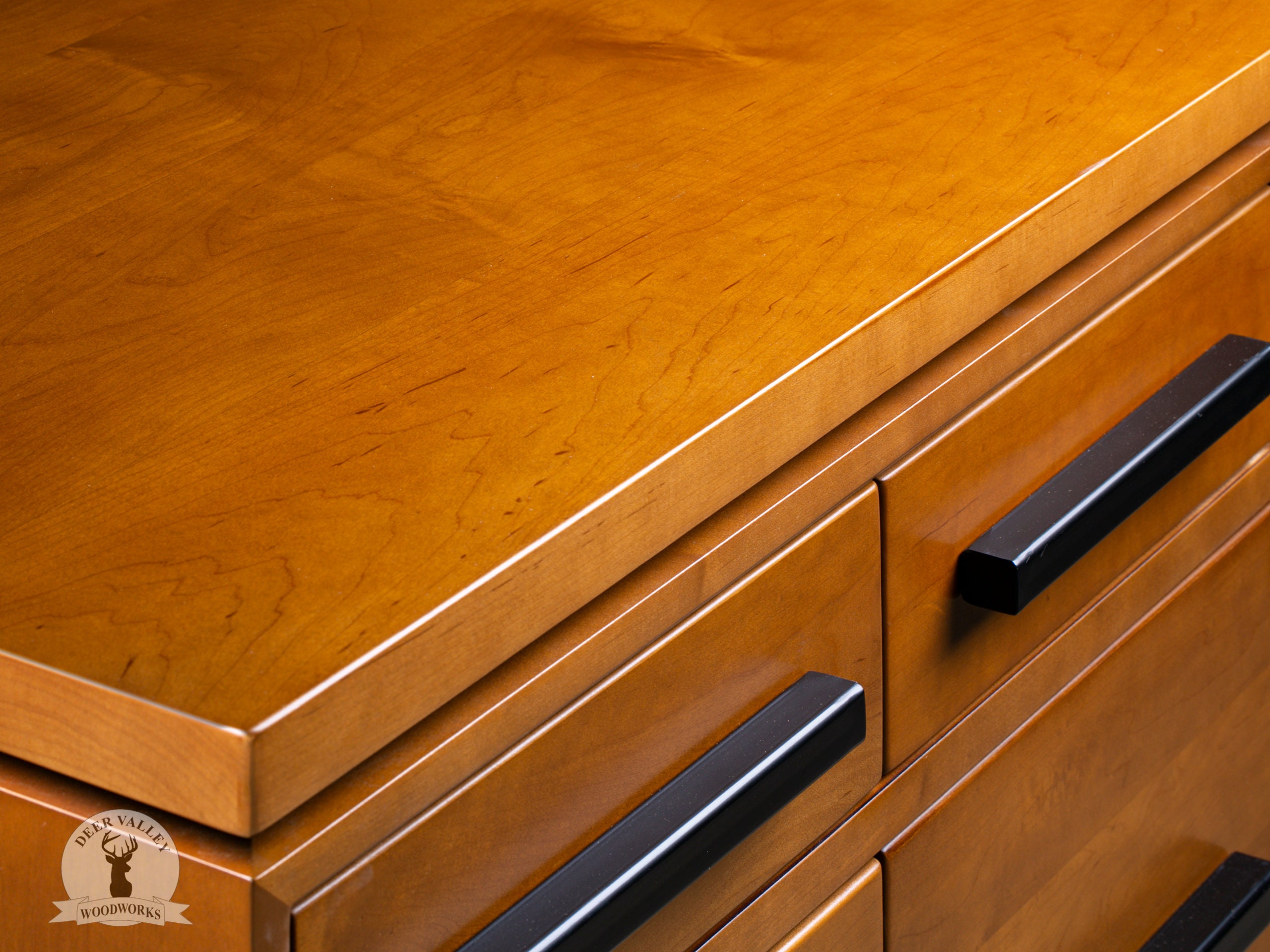 Maple L-shaped Computer Desk, Executive Corner Desk, Office Desk With ...