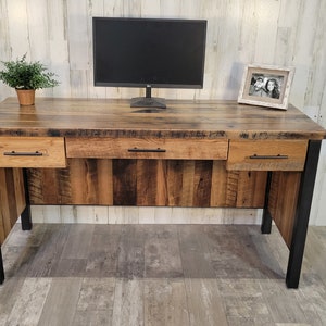 Barnwood Desk - Etsy