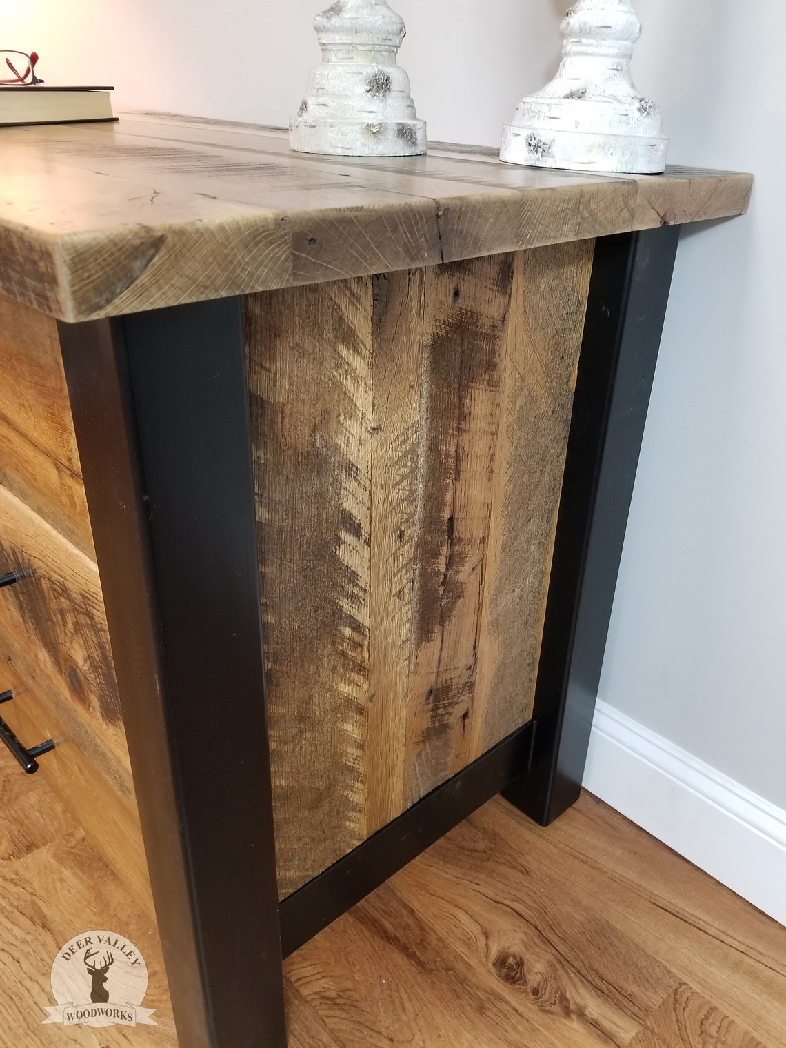 Reclaimed Wood Computer Desk, Rustic Corner Desk, Barnwood Office Desk ...