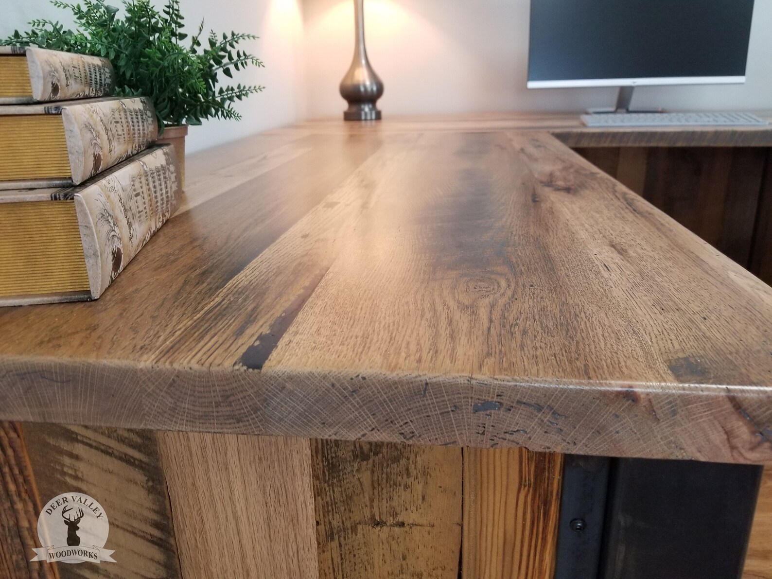 Reclaimed Wood L-shaped Desk Rustic Corner Desk Barnwood - Etsy