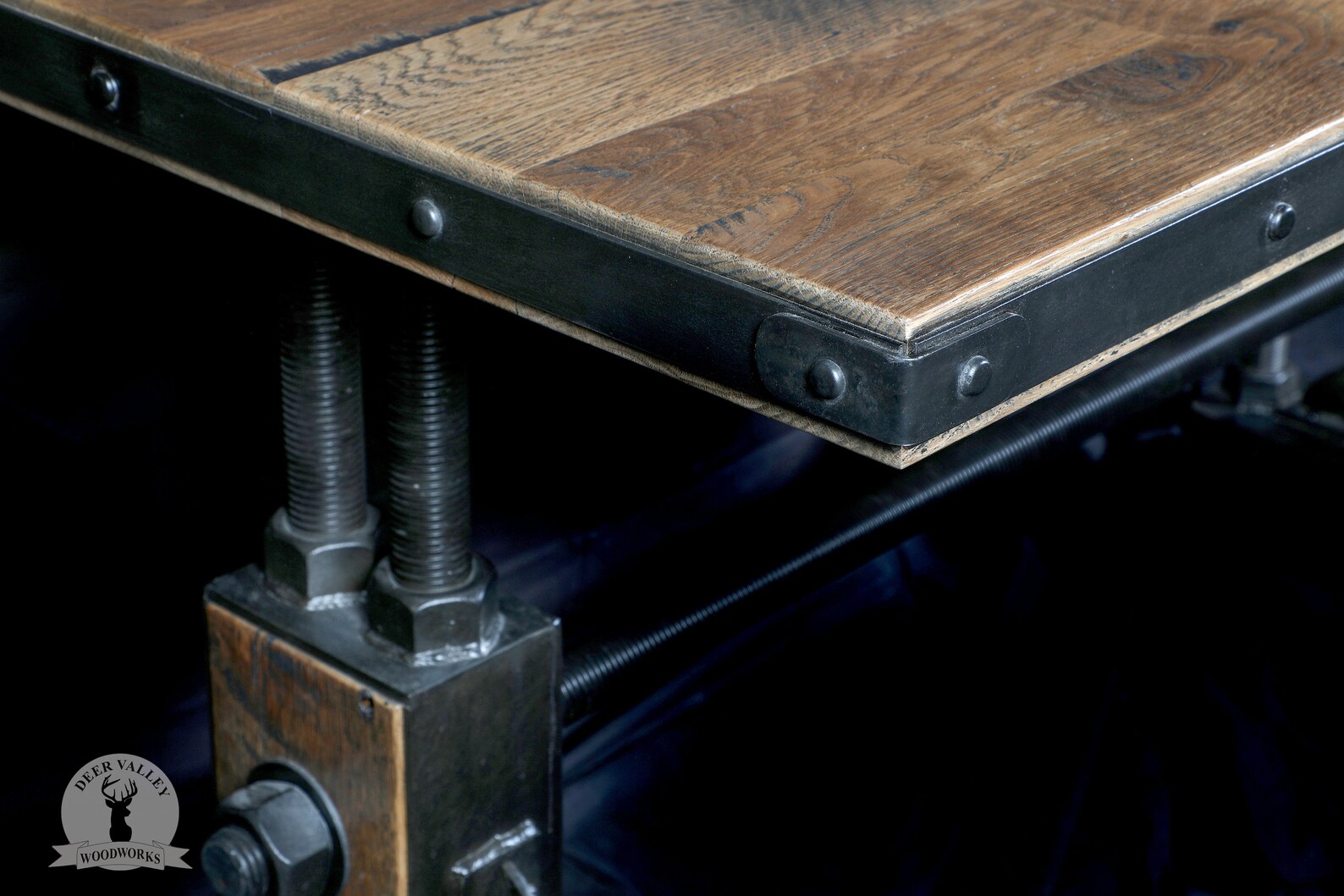 Industrial Modern Desk, Reclaimed Wood Desk, Executive Writing Desk ...