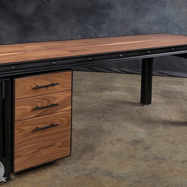 Solid Wood Desk - Etsy