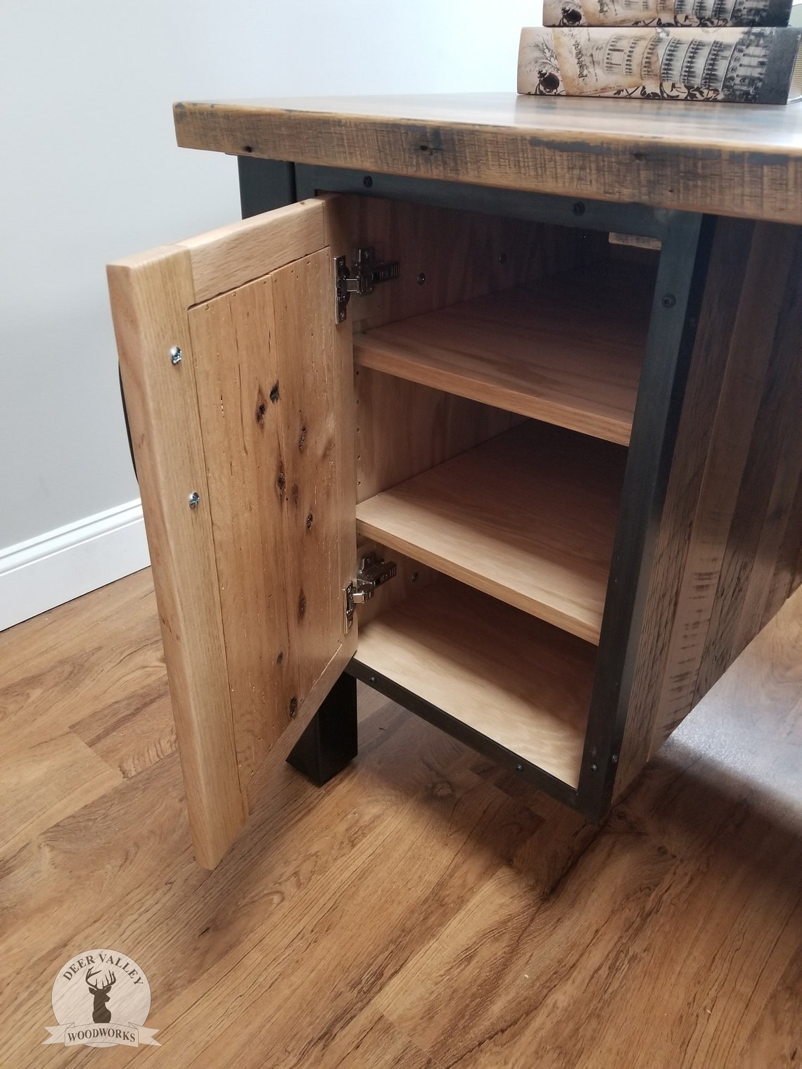 Reclaimed Wood L-shaped Desk Rustic Corner Desk Barnwood - Etsy