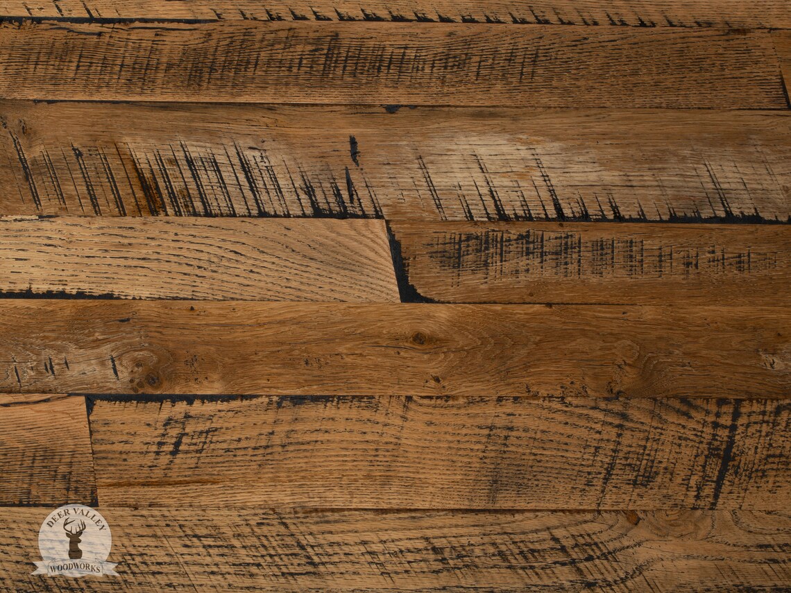 Reclaimed U-shaped Workstation With Sit Stand Desk and Hutch, Rustic ...