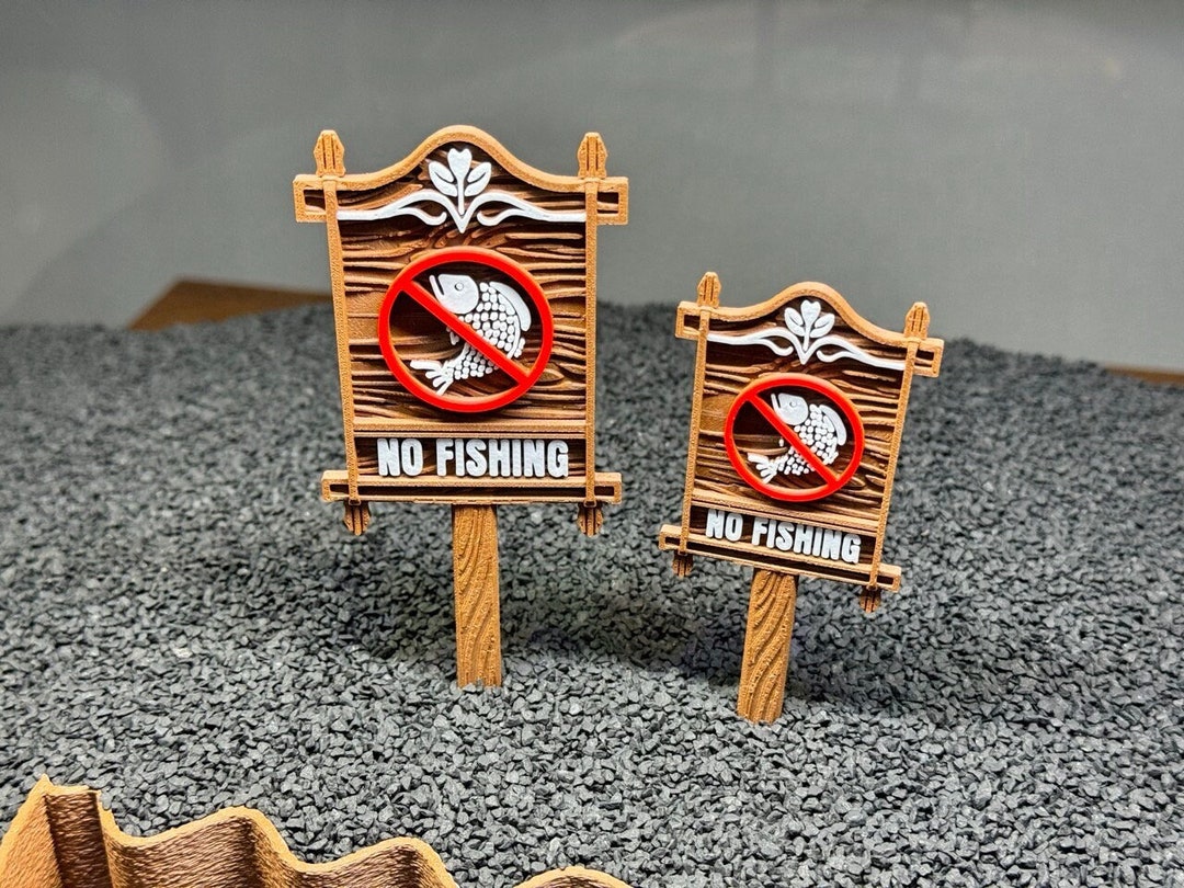 Funny "no Fishing" Aquarium Sign – Whimsical Fish Tank Decor - Etsy