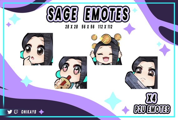 Valorant Sage Huh / Dono / Gun / Sip Emotes for Twitch - Etsy