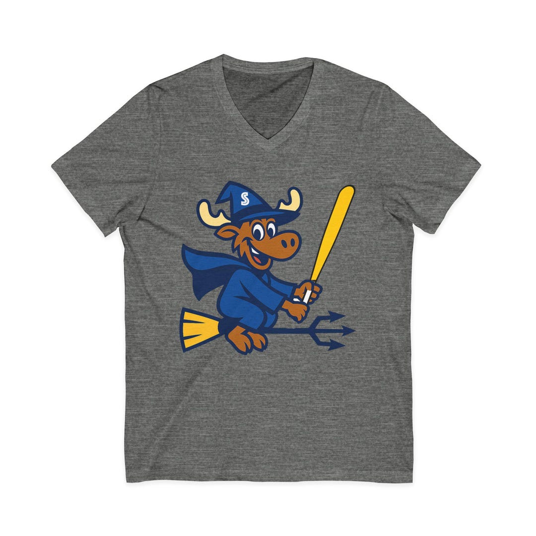 Etsy Moose Witch: Seattle Mariners Moose. Adult Size- V Neck - Etsy