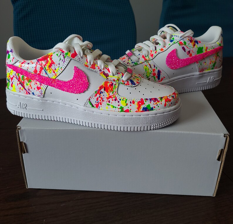 Custom Painted Splatter Air Force Ones - Etsy