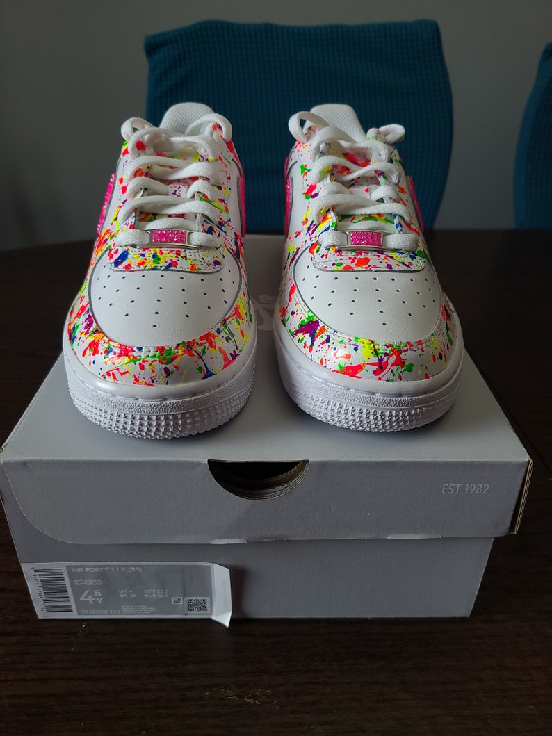 Custom Painted Splatter Air Force Ones - Etsy
