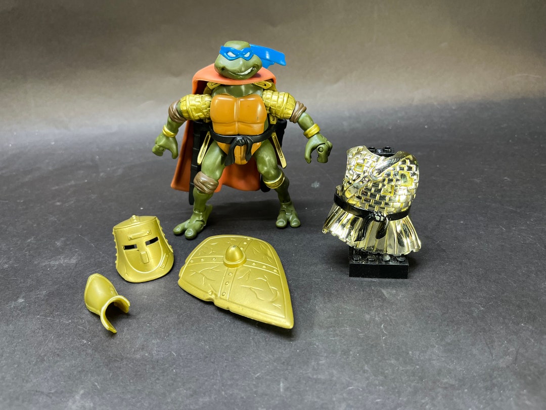 TMNT Vintage Action Figure : Leonardo Gold Ninja Knights, Incomplete ...