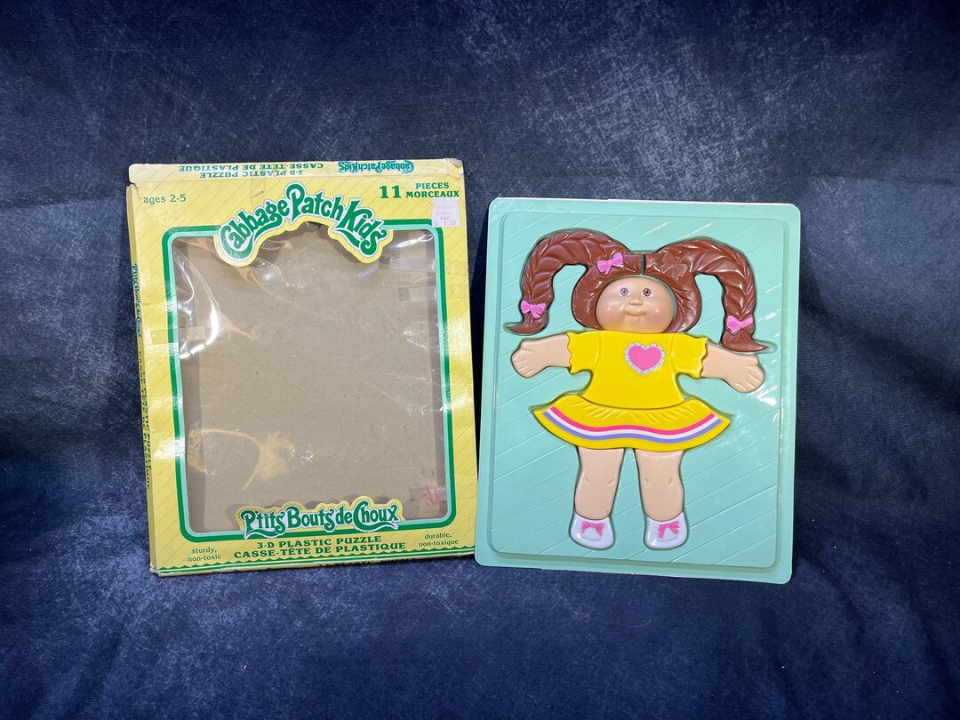 Cabbage Patch Kids. 3-D Plastic Tray Puzzle. With Box. 1984. - Etsy