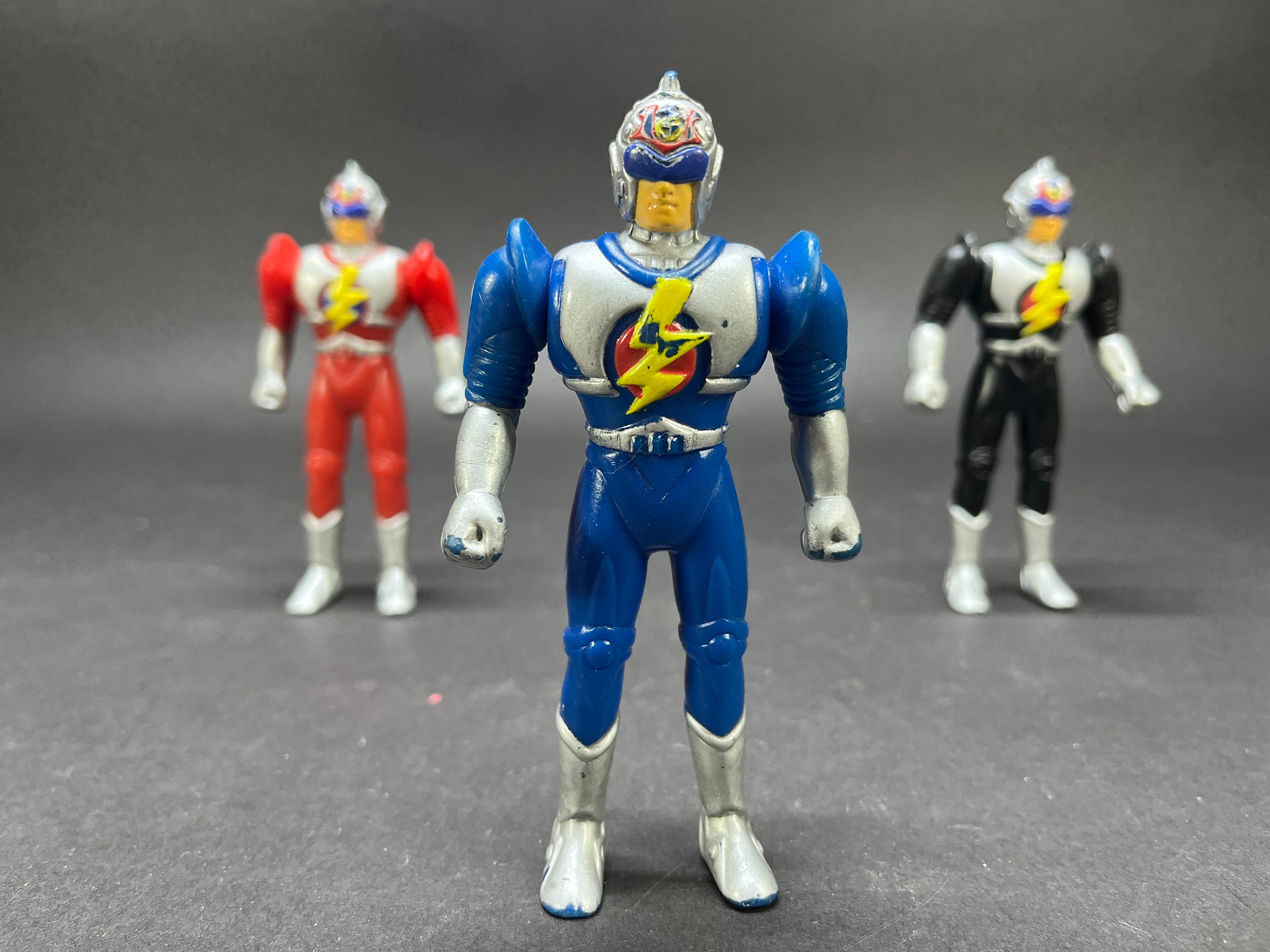 Mega Fighter Action Figures : Red Blue and Black. Power Ranger - Etsy