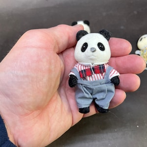 Vintage Calico Critters/sylvanian Family : 4 Bamboo Pandas. 1985 Made ...