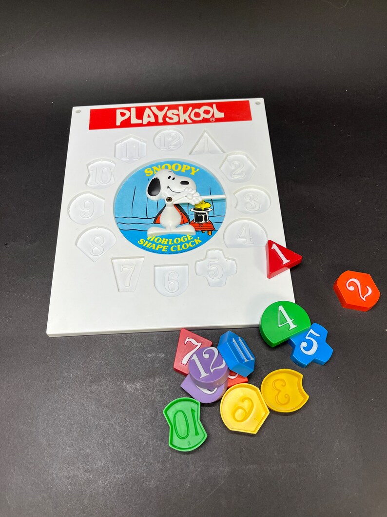 Vintage Snoopy Learning Clock. Hasbro-playskool. - Etsy