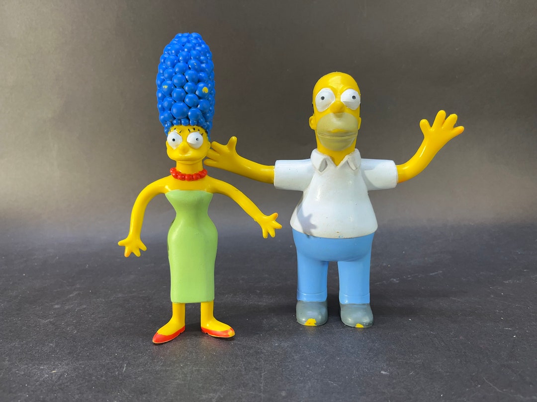 The Simpsons Bendy Figures : Marge and Homer. Jesco 1990. - Etsy