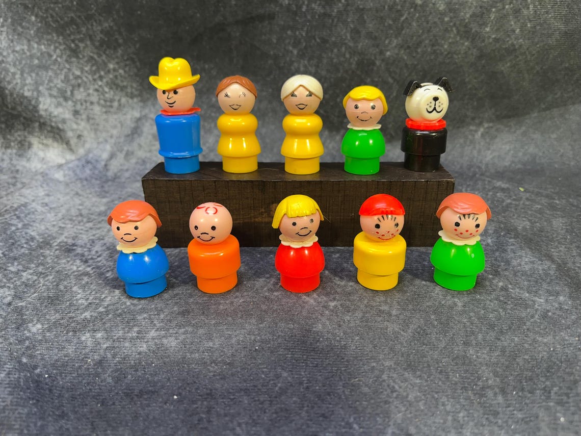 Vintage Little People : Lot of 10 Figures, All Plastic. Fisher Price ...