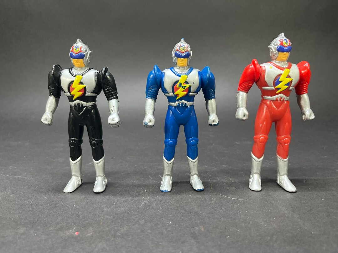 Mega Fighter Action Figures : Red Blue and Black. Power Ranger Bootleg ...