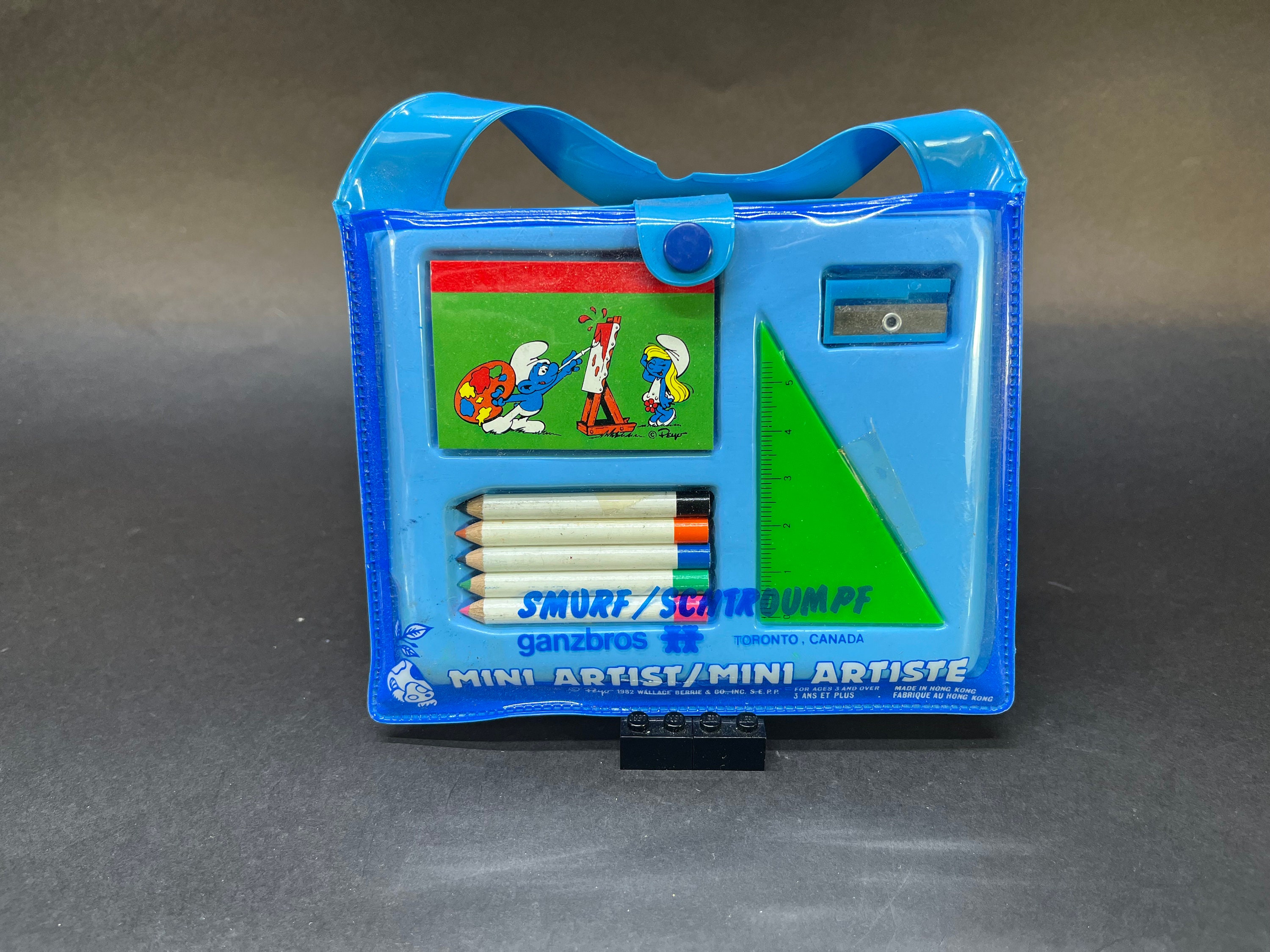 Vintage Smurf Blue Mini Artist Set, New in Package. Wallace Berrie & Co ...