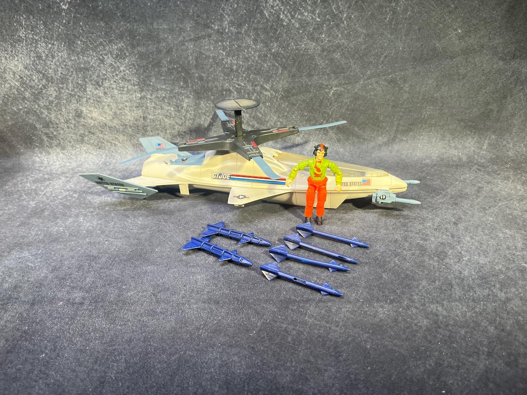 Gi Joe Action Vehicle : Skystorm, X-wing Chopper. 100% Complete. With ...