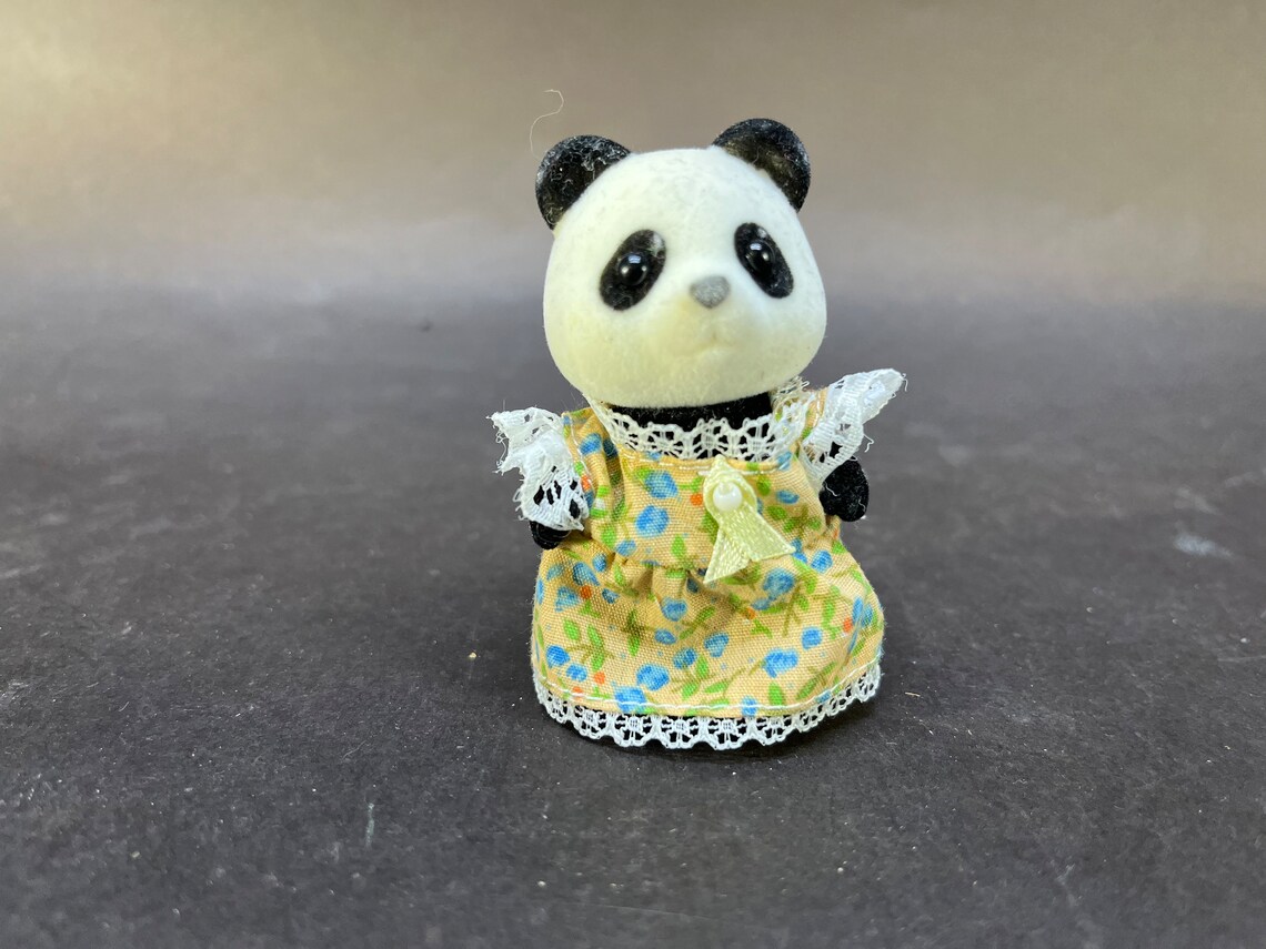 Vintage Calico Critters/sylvanian Family : 4 Bamboo Pandas. 1985 Made ...