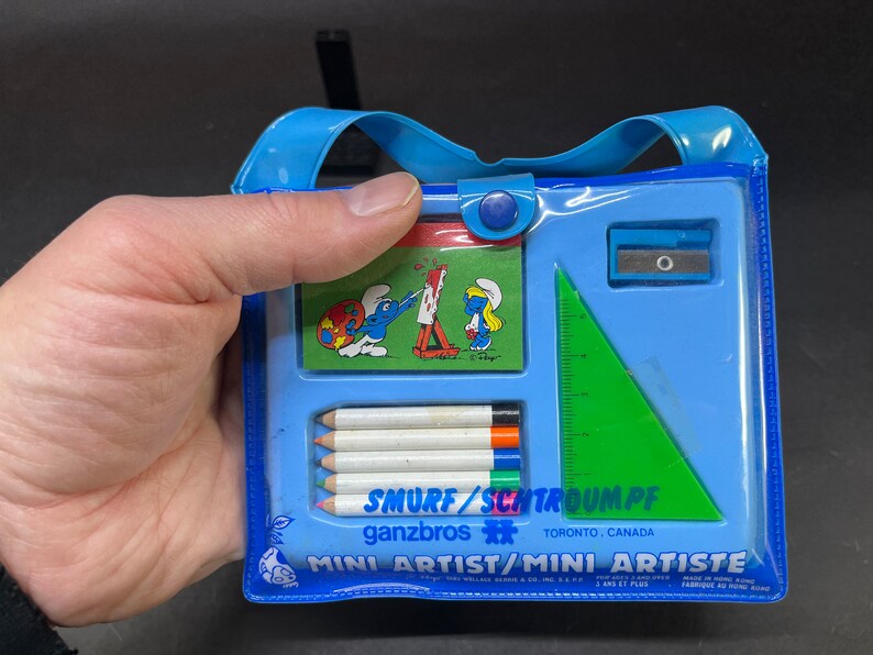 Vintage Smurf Blue Mini Artist Set, New in Package. Wallace Berrie & Co ...