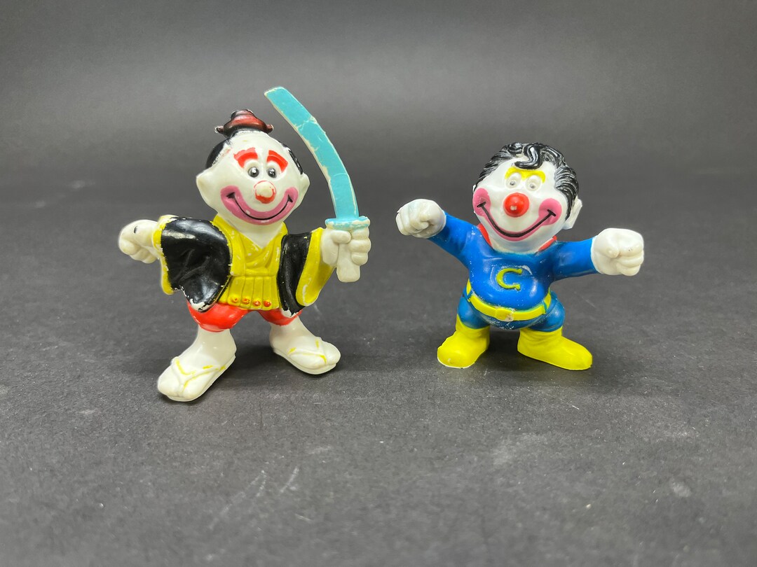 2 Mego Pvc Clown Figurine : Super Hero Clown and Samurai Clown. Mego ...