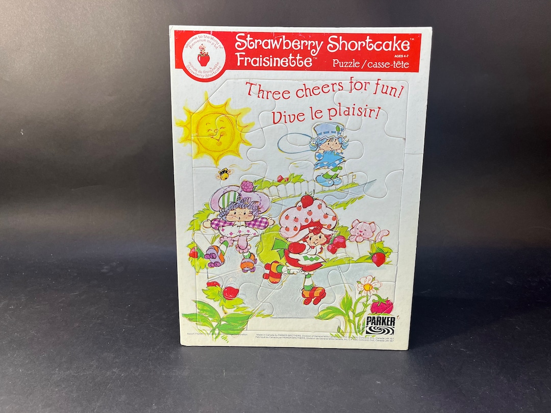 Strawberry Shortcake Puzzle : Three Cheers for Fun. Parker 1981. Made ...