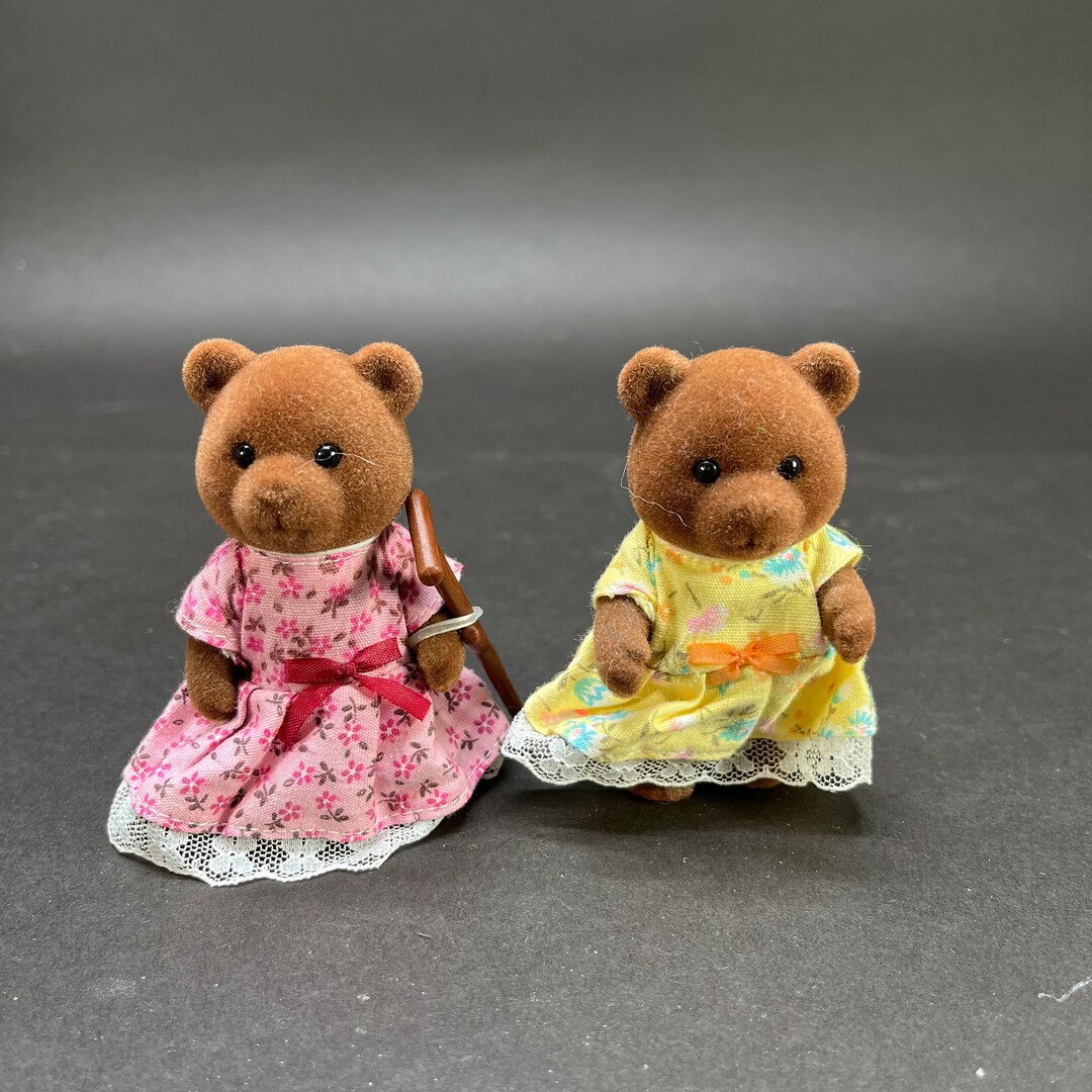 Vintage Calico Critters/sylvanian Family : 2 Brown Bears. 1985 Made in ...