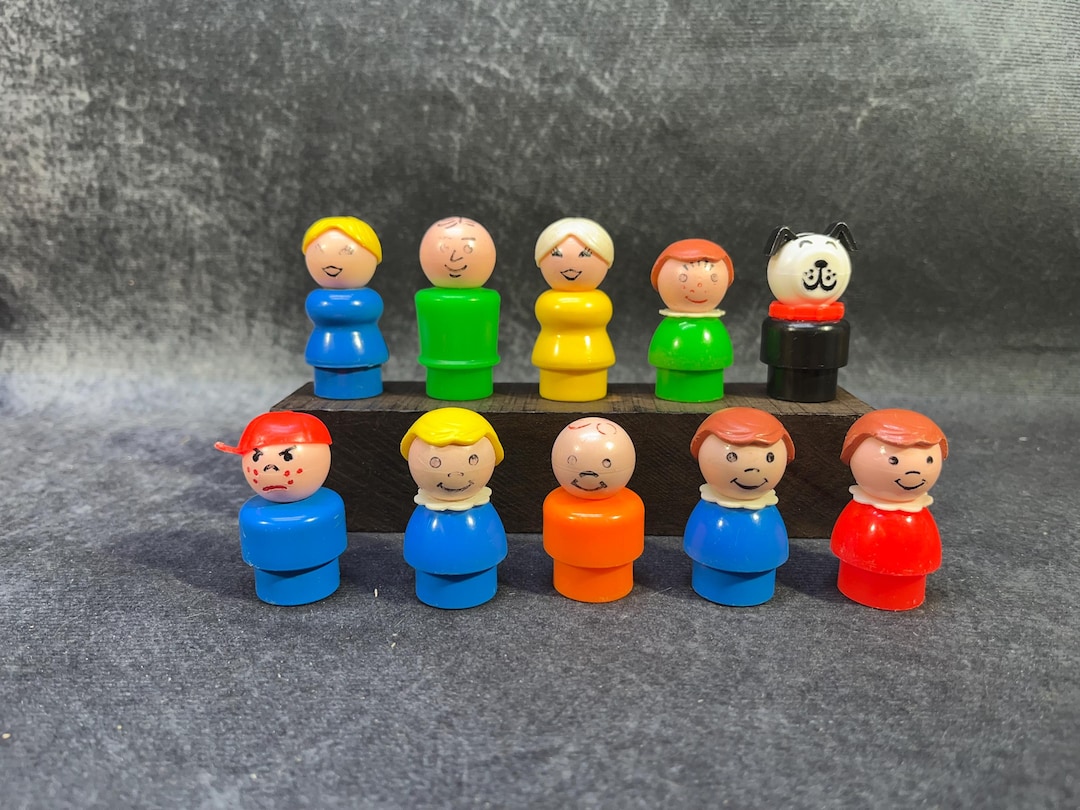 Vintage Little People : Lot of 10 Figures, All Plastic. Fisher Price ...